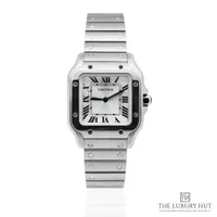 Buy Cartier Santos De Cartier Small Silver Roman Dial WSSA0082